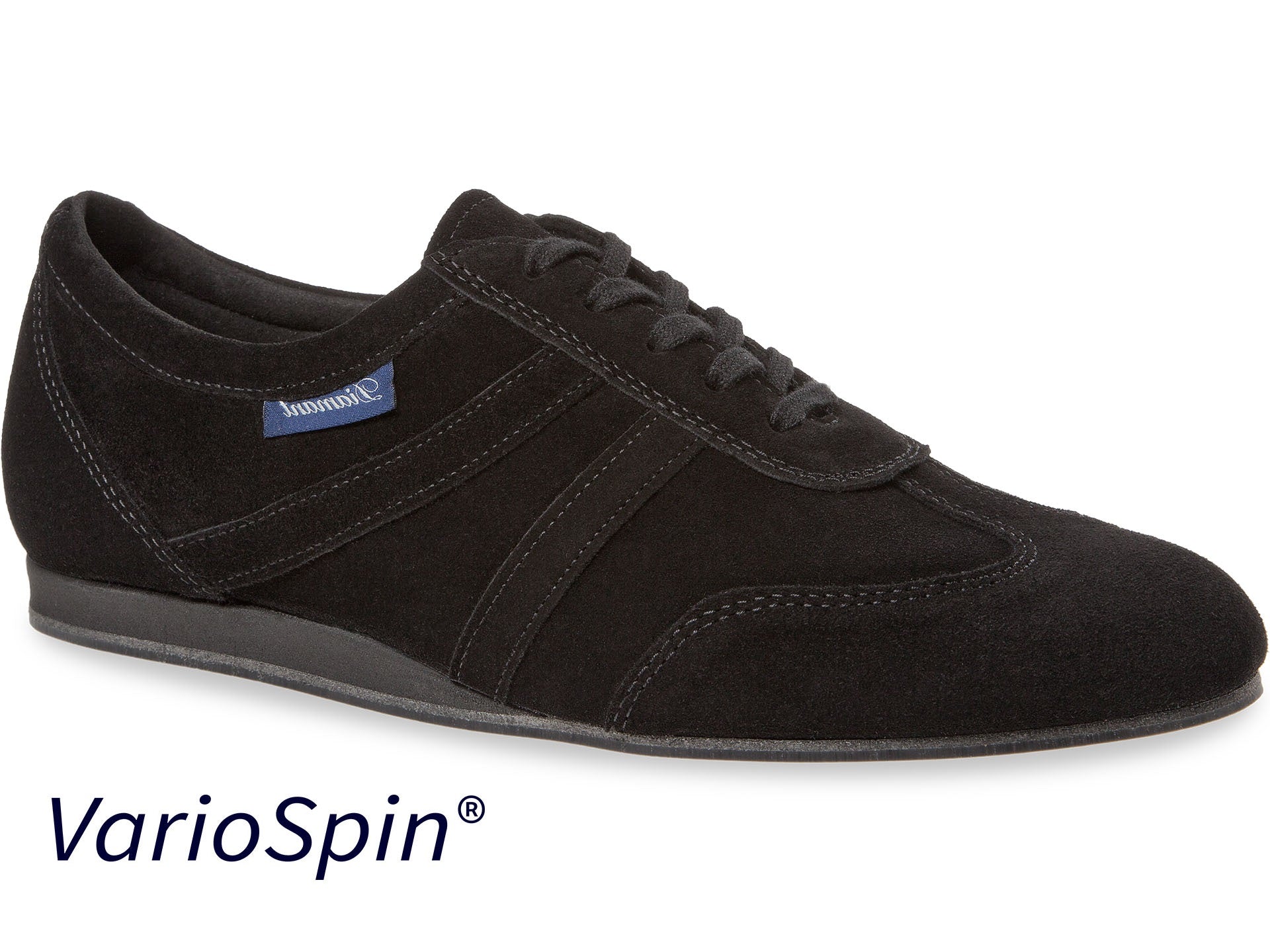 Diamant 133-426-001-V Danssneakers Heren Zwart Suède 1.5 cm – Flashdance