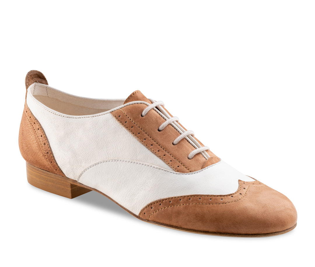 Werner Kern Taylor LS Leren zool Veter Dansschoenen Bruin/Crème Leer ...